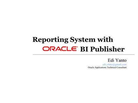 oracle xml publisher bi publisher pps