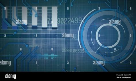 Image Of Data Processing Scope Scanning And Computer Circuit Board