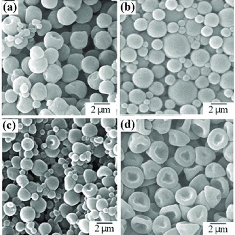 Sem Micrographs Of Ps Particles Produced By Dispersion Polymerization