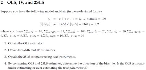 suppose you have the following model and data in