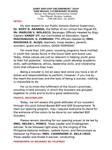Ygho Scouting Script Pdf Scouting Youth Movements