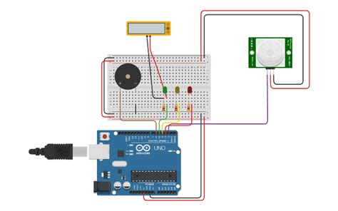 Circuit Design Sensor De Movimiento Con Arduino Tinkercad