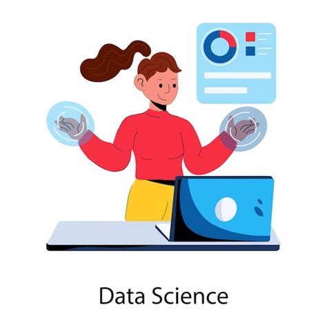 Premium Vector Get A Glimpse Of Data Science Flat Icon