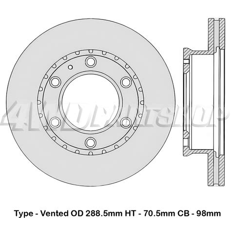 Rotor Disc Brake Front 4wd Partshop