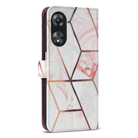 Solidenz Bookcase Oppo A17 Marmer Fonu