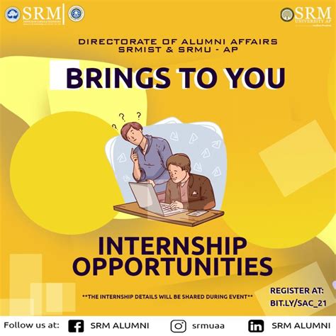 Srm Alumni Affairs On Linkedin Internship Opportunity