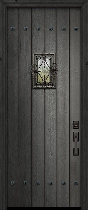 36 X 96 Square Top Plank Portobello Mahogany Door With Speakeasy