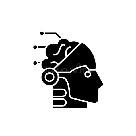 Artificial Intelligence And Robotics Black Icon Vector Sign On Isolated Background Artificial
