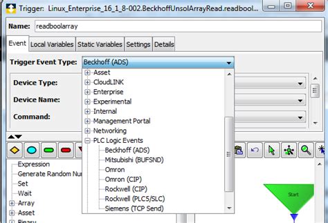 Defining A Trigger For A Beckhoff Unsolicited Message