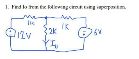 Solved Find Io From The Following Circuit Using Chegg