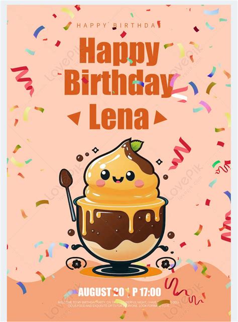 생일 케이크 파티 초대장 만화 포스터 이미지 사진 469120050 무료 다운로드