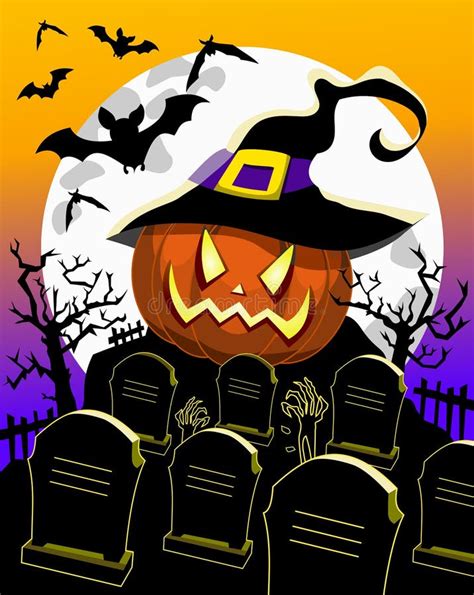 высеканная тыква Halloween Предпосылка иллюстрации акварели на праздник хеллоуин Иллюстрация