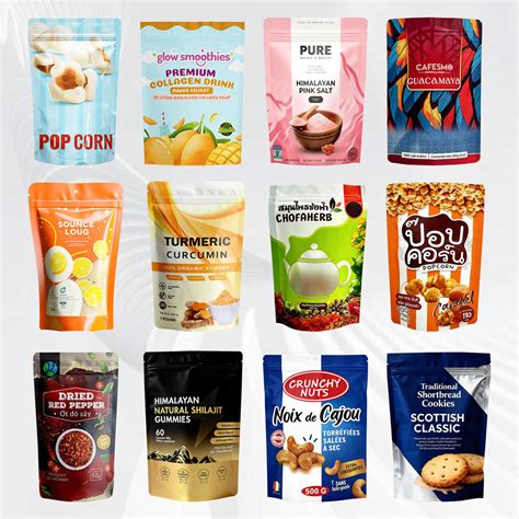 Customized Food Grade Resealable Plastic Bag Stand Up Pouch 35g1lb