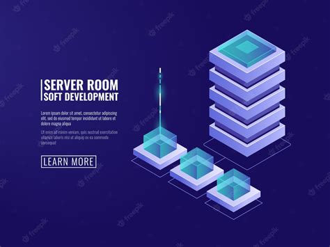 Free Vector Digital Technology Data Server Cloud Storage