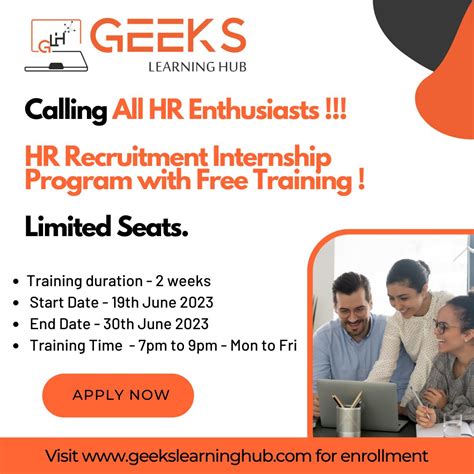 Geeks Learning Hub On Linkedin Hr Recruitment Internship