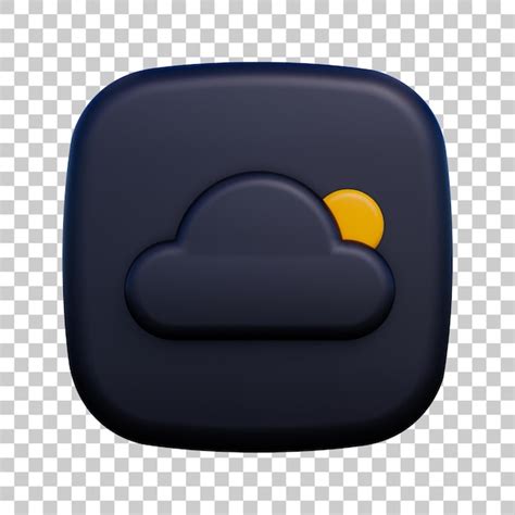 Premium Psd 3d User Interface Weather Icon Isolated