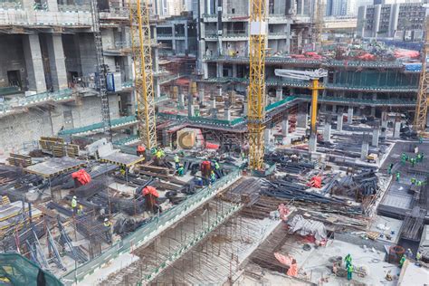 现代建筑施工现场工程。高清摄影大图 千库网