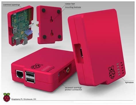 cyntech raspberry red raspberry pi case raspi enclosure box with gpio