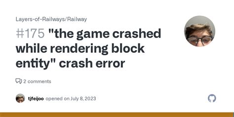 the game crashed while rendering block entity crash error · issue