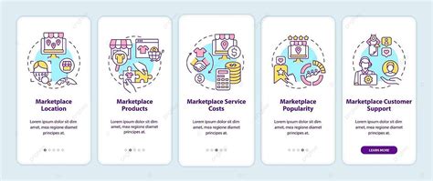 Onboarding Mobile App Screen Displaying Marketplace Choice Parameters
