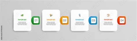 Infographic Template With 4 Options Workflow Process Chart Can Be Used For Workflow Layout
