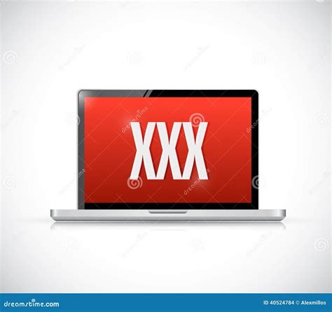 Accessing Pornographic Content On A Computer Stock Illustration Illustration Of Concept