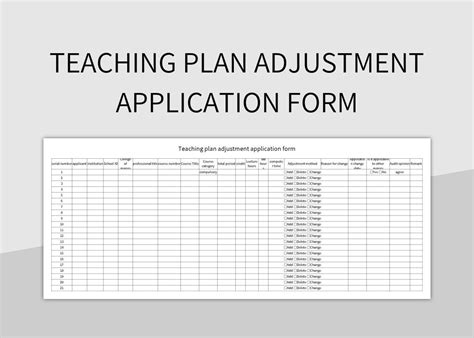 Teaching Form Teaching Design Form Excel Template And Google Sheets File For Free Download
