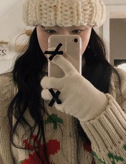 빈블 타루리본핑거홀장갑