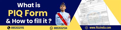 What Is The PIQ Form In The SSB Interview And How To Fill It FlizzIndia India S Largest