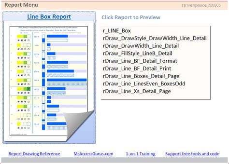 Draw Lines And Boxes On Access Reports