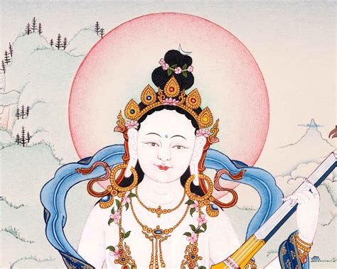 Mother Saraswati Thangka Tibetan Art Of Dakini
