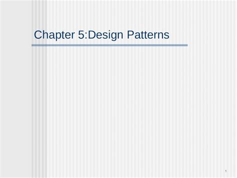 Ppt Chapter Design Patterns What Are Design Pattern Schematic