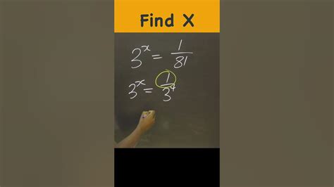 Indices Solving Indices Problem 4 Find X Youtube