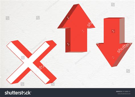 Down Indicative Arrows Plus X Marking Stock Illustration Shutterstock