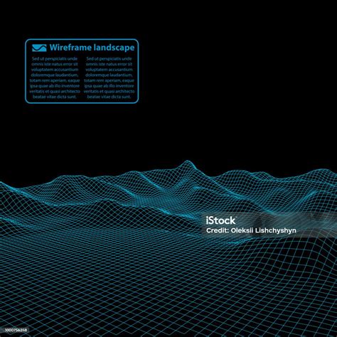 와이어 프레임 프리 와이어입니다 와이어 프레임 지형 다각형 조 경 디자인입니다 3 차원 풍경 와이어 프레임 모델에 대한 스톡 벡터 아트 및 기타 이미지 Istock