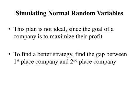 ppt simulating normal random variables powerpoint presentation free