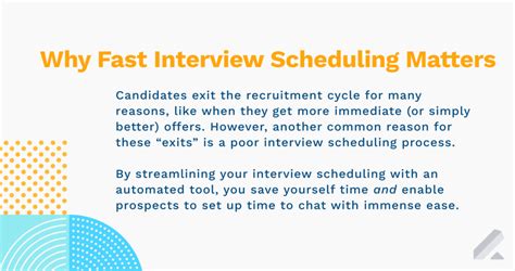 the importance of speedy interview scheduling lever