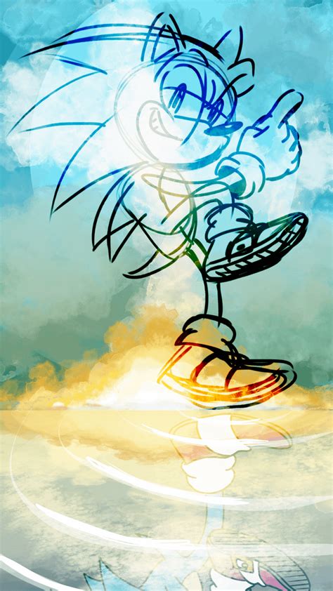 [oc] I Drew A Sonic Based On The Adventure Box Art Sketch Ver R