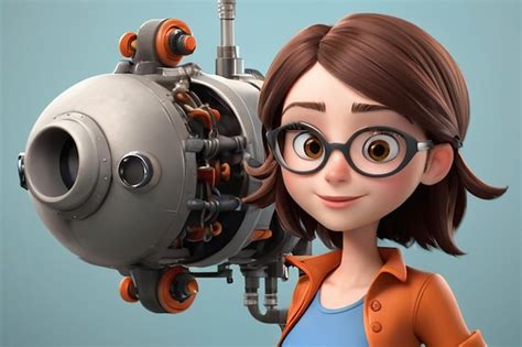 Premium Photo Pushing Technological Limits Eccentric Engineer Emily