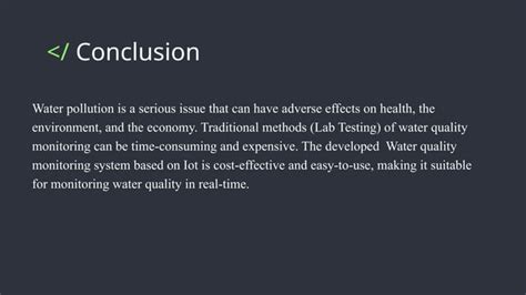 Water Quality Monitoring System Based On Iot Pptx