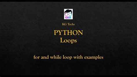For Loop And While Loop In Python Tutorial 7 Youtube