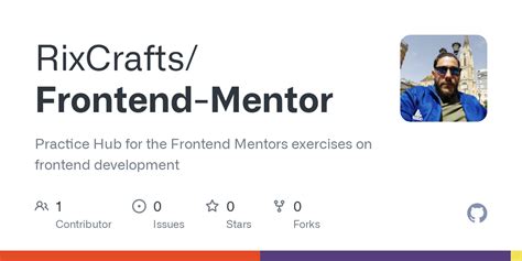 Github Rixcrafts Frontend Mentor Practice Hub For The Frontend
