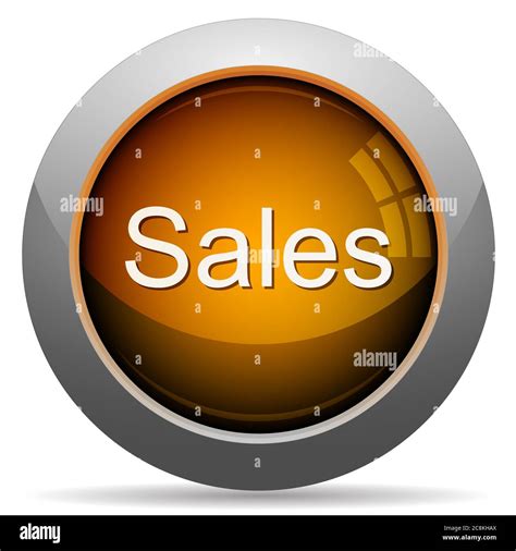 Orange Glossy Sales Concept Button Arranged Layer Structure Stock Vector Image And Art Alamy