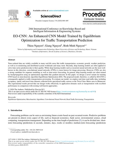 Pdf Eo Cnn An Enhanced Cnn Model Trained By Equilibrium Optimization For Traffic