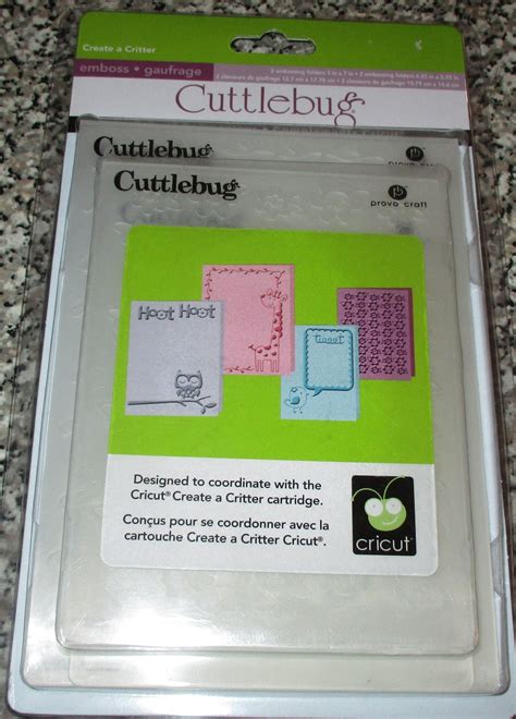 Provo Craft Cuttlebug Embossing Folder Set Of 4 Create A Critter Etsy