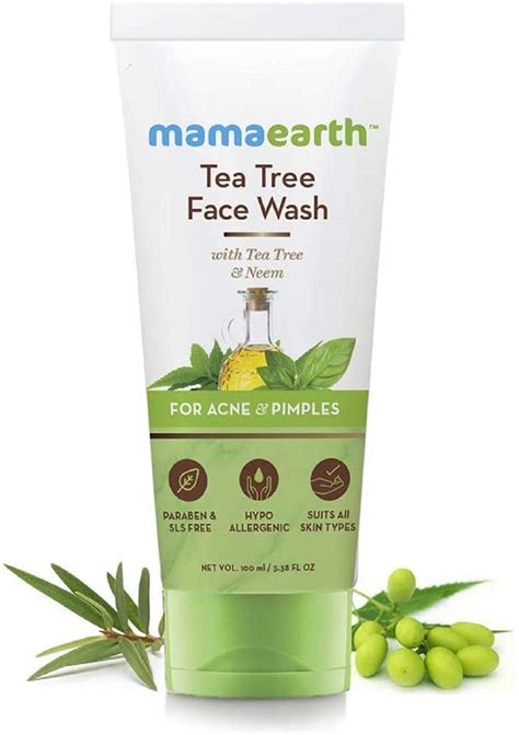 Mamaearth Tea Tree Natural Face Wash For Acne And Pimples Wash 100 Ml
