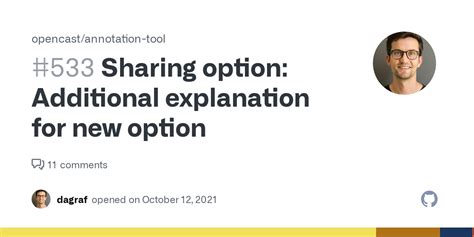 Sharing Option Additional Explanation For New Option Issue Opencast Annotation Tool