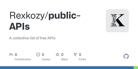 GitHub Rexkozy Public APIs A Collective List Of Free APIs
