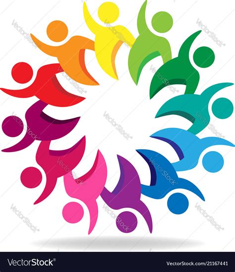 Teamwork Hi Unity People Logo Design Royalty Free Vector Teamwork Hi Unity People Logo Design Royalty Free Vector