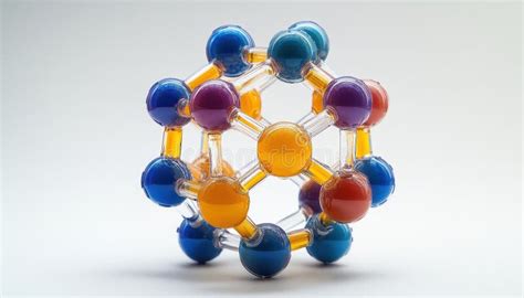 Molecular Structure Model Showcasing The Building Blocks Of Matter In A